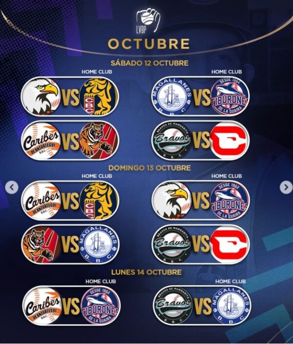 Definido el calendario de la LVBP Temporada 2024-2025 - BeisbolPlay